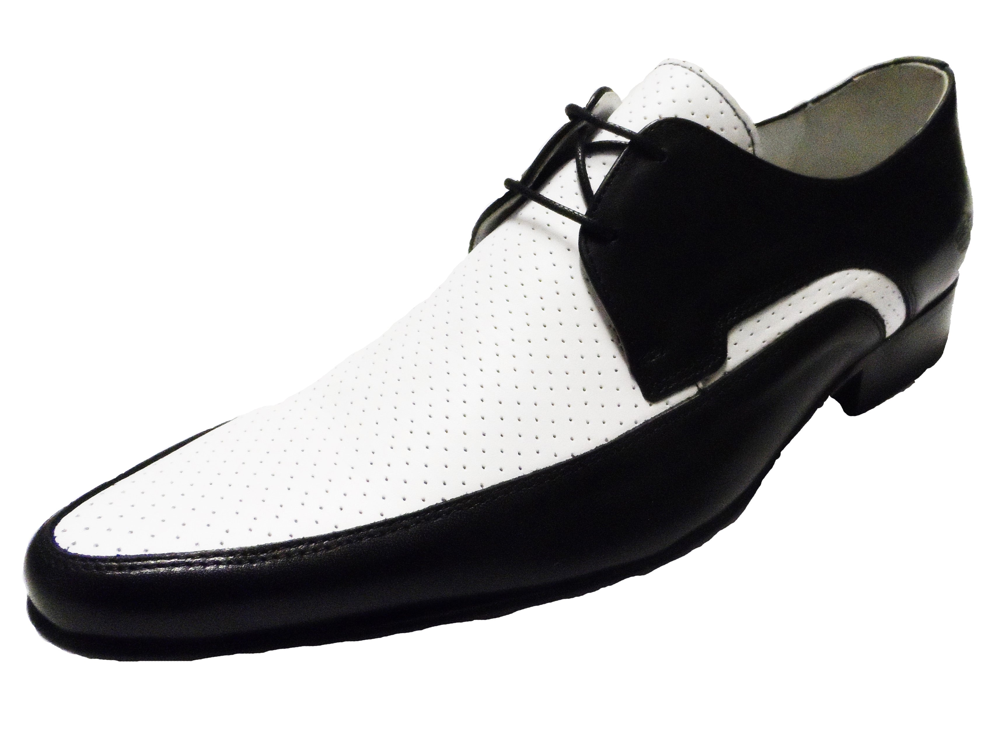 The Jam Shoe Black & White Leather Shoes UK | Ikon Original – Ikon ...